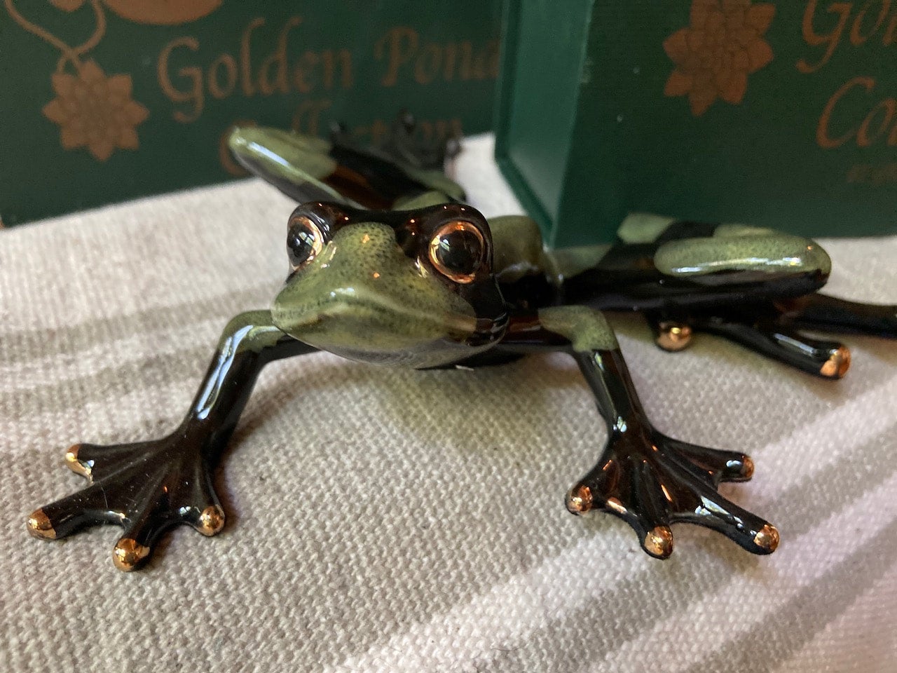 Golden Pond Collection Frog In Gift Box | A Helping Hand Estate Sales ...